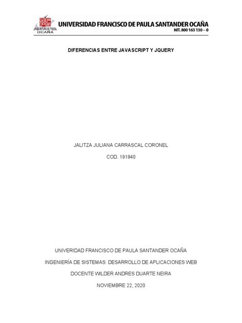 diferencias entre javascript y jquery pdf j query script java