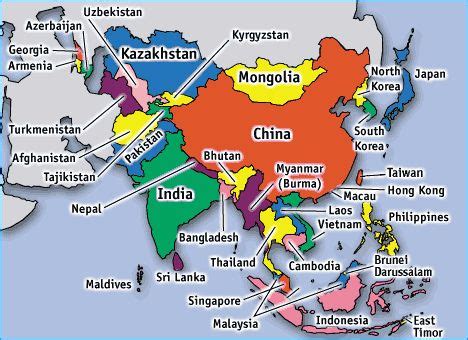 Map Of Monsoon Asia Countries