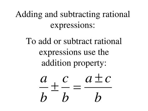 ppt adding and subtracting rational expressions powerpoint presentation id 6341950