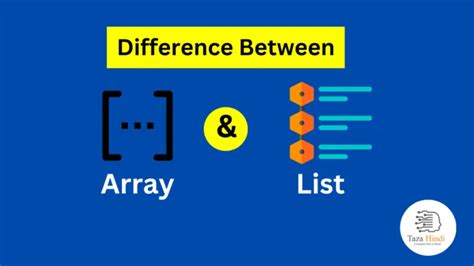 difference between array and list learn computer science and technology easily