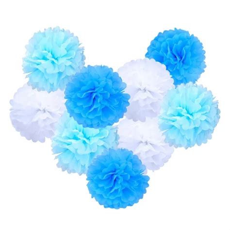 12X TISSUE PAPER Pompoms Pom Poms Flower Balls Fluffy Wedding Party