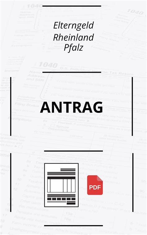 Elterngeld Rheinland Pfalz Antrag PDF 2024 Online