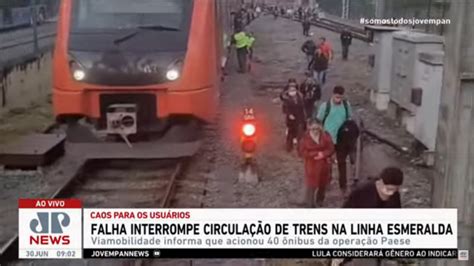 Falha elétrica interrompe circulação de trens na Linha 9 Esmeralda SP