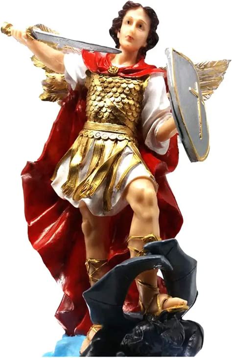 Anjo São Miguel Arcanjo Santo Imagem 30 Cm Escultura Resina Lindo