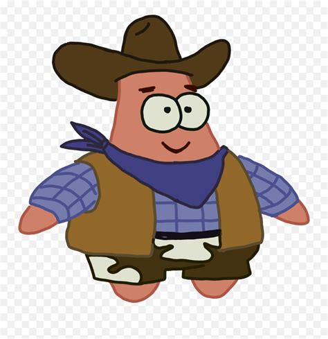 Patricio Patrick With Cowboy Hat Png Patrick Star Png Free