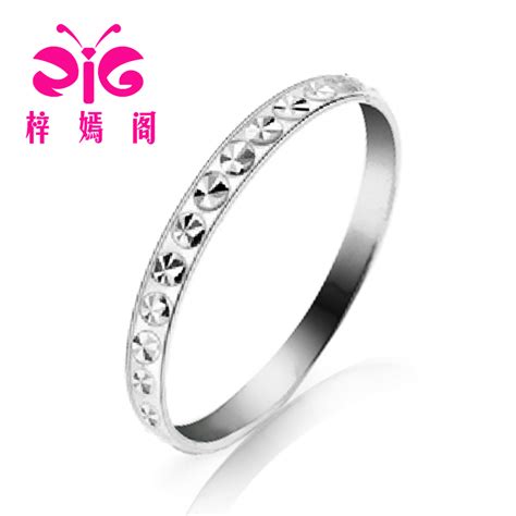梓嫣阁Pd999钯金白金正品单排满天星戒指花戒子 送女友送老婆 lloven