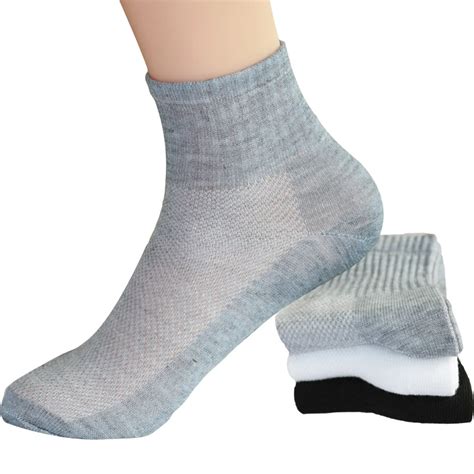 10 Sztuk 5 Par Partia Letni Styl Jesienny Skarpety M Skie Mesh Oddychaj