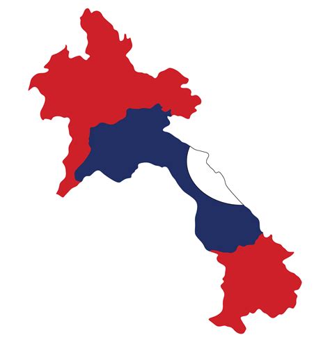 Laos Map With Flag Inside 22876521 PNG