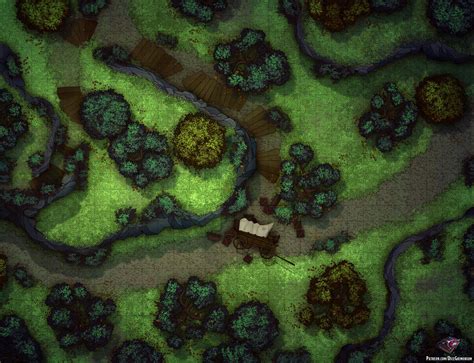 Forest Path Battle Map 30x23 R Dndmaps