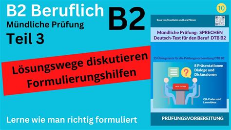 DTB B2 Sprechen Teil 3 Diskussion Formulierungshilfen Redemittel