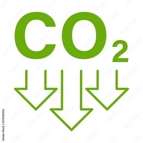 Reducing CO2 Emissions Icon Vector Stop Climate Change Sign For Graphic