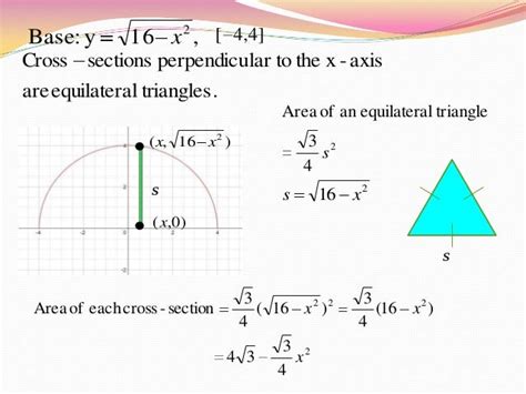 finding volume of a solid using cross sectional areas