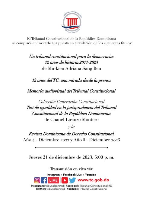 Tribunal Constitucional Puesta en circulación de nuevos volúmenes dic
