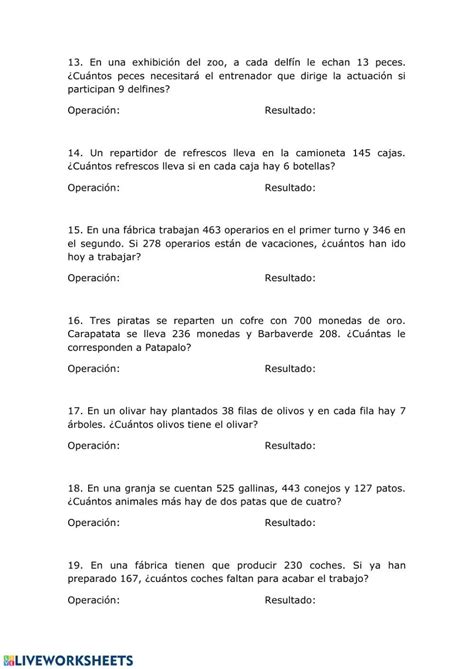 Problemas 20 Sumas Y Restas Artofit