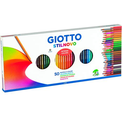 Lápiz De Madera Stilnovo 50 Colores Intensos Giotto Librería Roberto