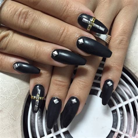 29 Black Acrylic Nail Art Designs Ideas Design Trends Premium
