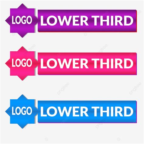 Colorful Shiny Lower Third Banner Label Title Frame Lower Third Shiny