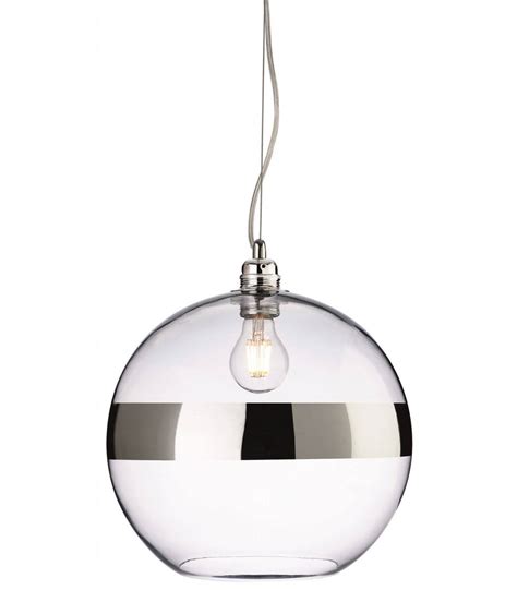 Lámpara colgante Saturno Cristal limpio 1 bombilla 33cm