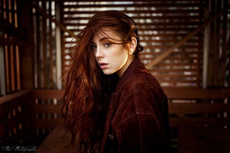Wallpaper Face Women Redhead Model Depth Of Field Long Hair