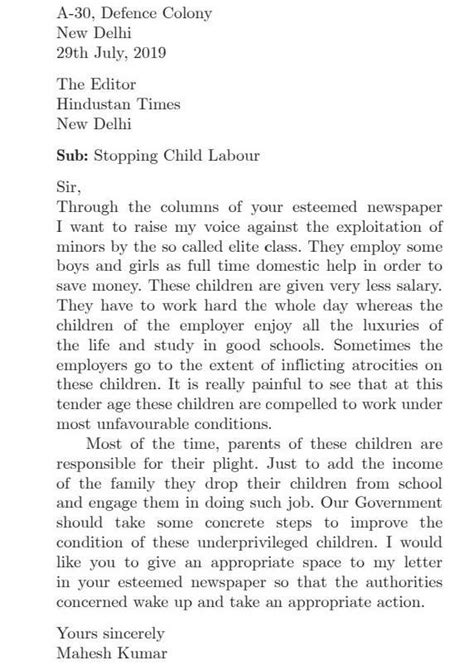 Write A Letter To The Editor Of A Local Newspaper Complaining About