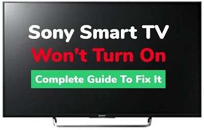 Sony BRAVIA TV Won T Turn On I FINALLY FIXED IT 2023 TechProfet