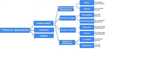 Classification Of Resources Flow Chart
