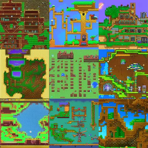 Environment Sprite Sheet Pixelart Stable Diffusion