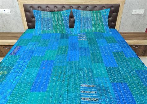 Stunning Vintage Quilt Bohemian Bedding Quilt Throw Blanket Indian