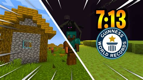 Minecraft Speed Run World Record 7 13 YouTube