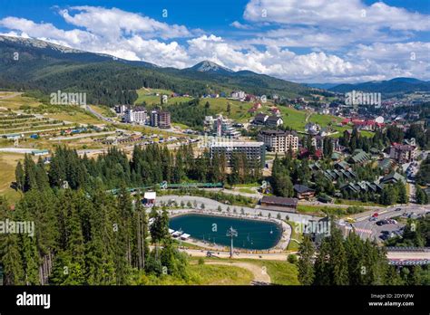 Bukovel Village Ski Resort At The Summer Aerial View Stock Photo Alamy