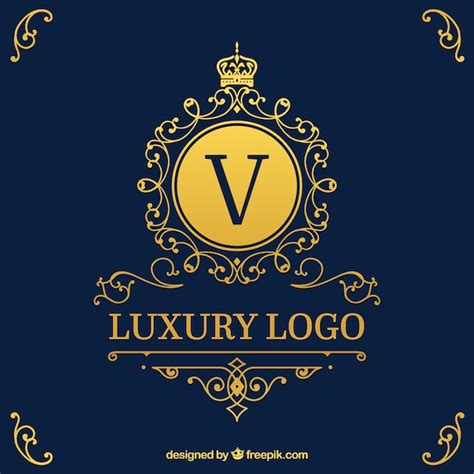 Goldene Luxus Logo Vorlage Kostenlose Vektor