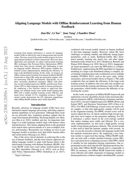 pdf aligning language models with offline reinforcement learning from human feedback