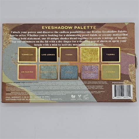 Alamar Cosmetics Makeup Alamar Destino Eyeshadow Palette Nib Poshmark