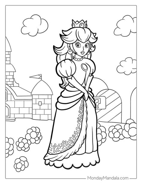 25 Princess Peach Coloring Pages Free PDF Printables
