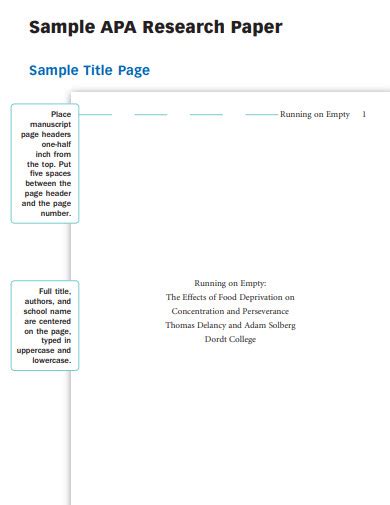 FREE 50 APA Paper Samples In PDF
