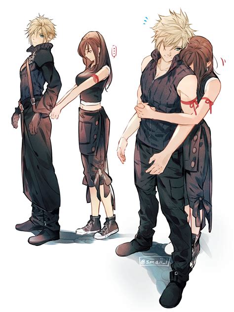 Tifa Lockhart And Cloud Strife Final Fantasy And More Drawn By