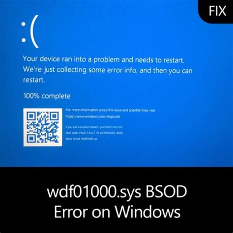 How To Fix BSOD Wdf01000 Sys On Windows