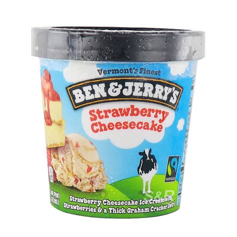 Ben Jerrys Ice Cream Strawberry Cheesecake Flavor Ml