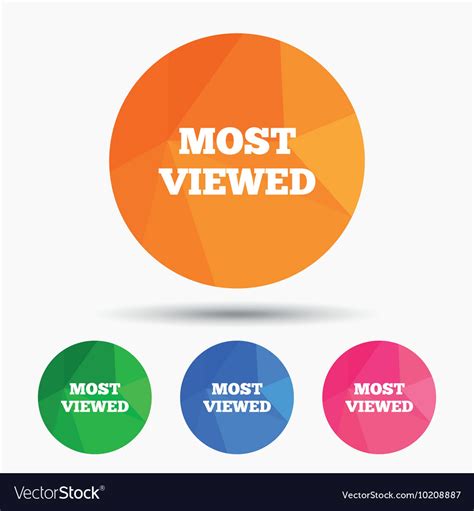 Most Viewed Sign Icon Watched Symbol Royalty Free Vector