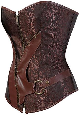 Grebrafan Steampunk Corsage Party Kostüm Karneval Retro Korsett Top