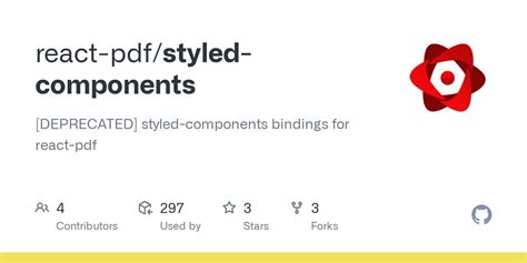 Github React Pdf Styled Components Deprecated Styled Components