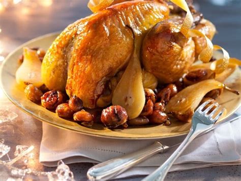 Pintade aux poires et marrons facile découvrez les recettes de