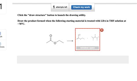solved click the draw structure button to launch the drawing utility 1 answer