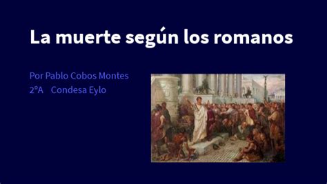 La Muerte Segun Los Romanos