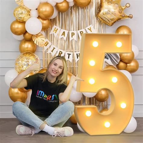 Buy 3FT Marquee Numbers Light Up Numbers Mosaic Numbers For Balloons