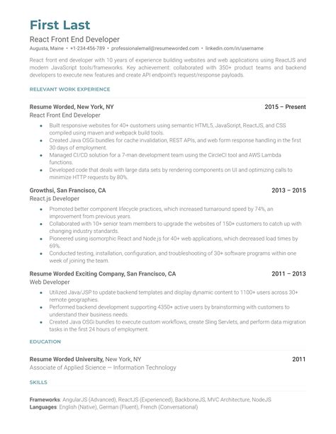 Senior React Native Developer Resume Factory Sale Dakora Co