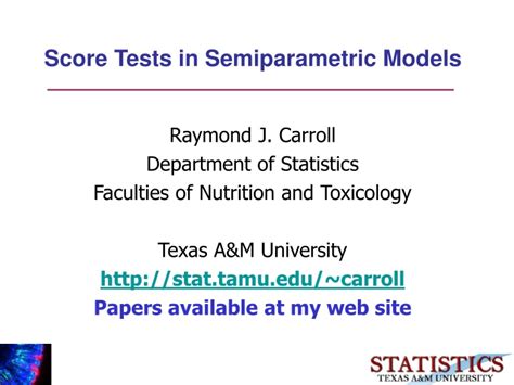 ppt score tests in semiparametric models powerpoint presentation free download id 9313899