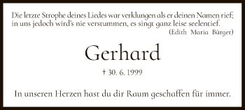 Traueranzeigen Von Gerhard Trauer HNA De
