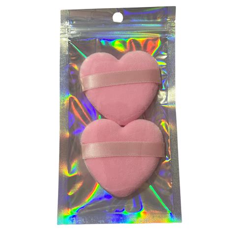 borla corazón x 2 Girly Maquillaje makeup