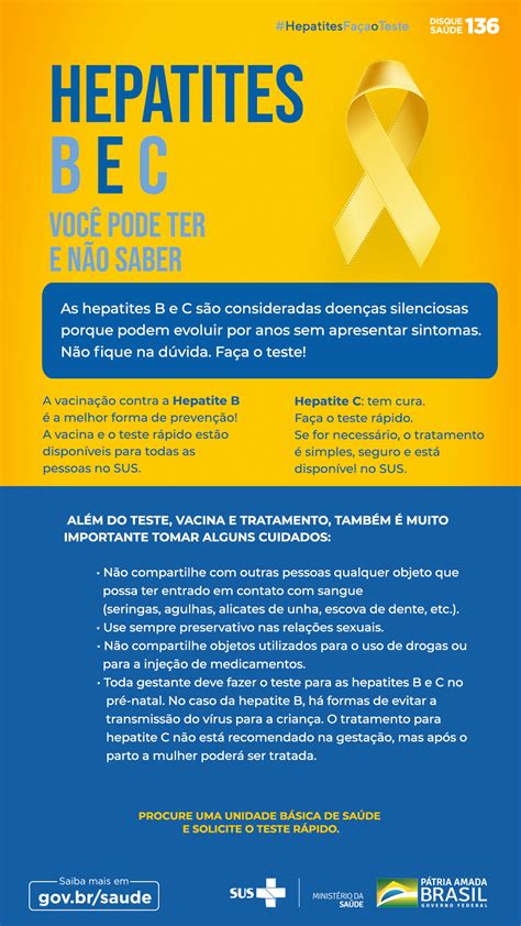 Campanha Julho Amarelo Departamento De Doen As De Condi Es